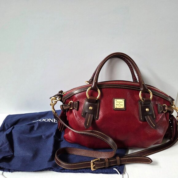 Dooney & Bourke | Bags | Dooney Bourke Purse Red Toledo Leather Medium ...